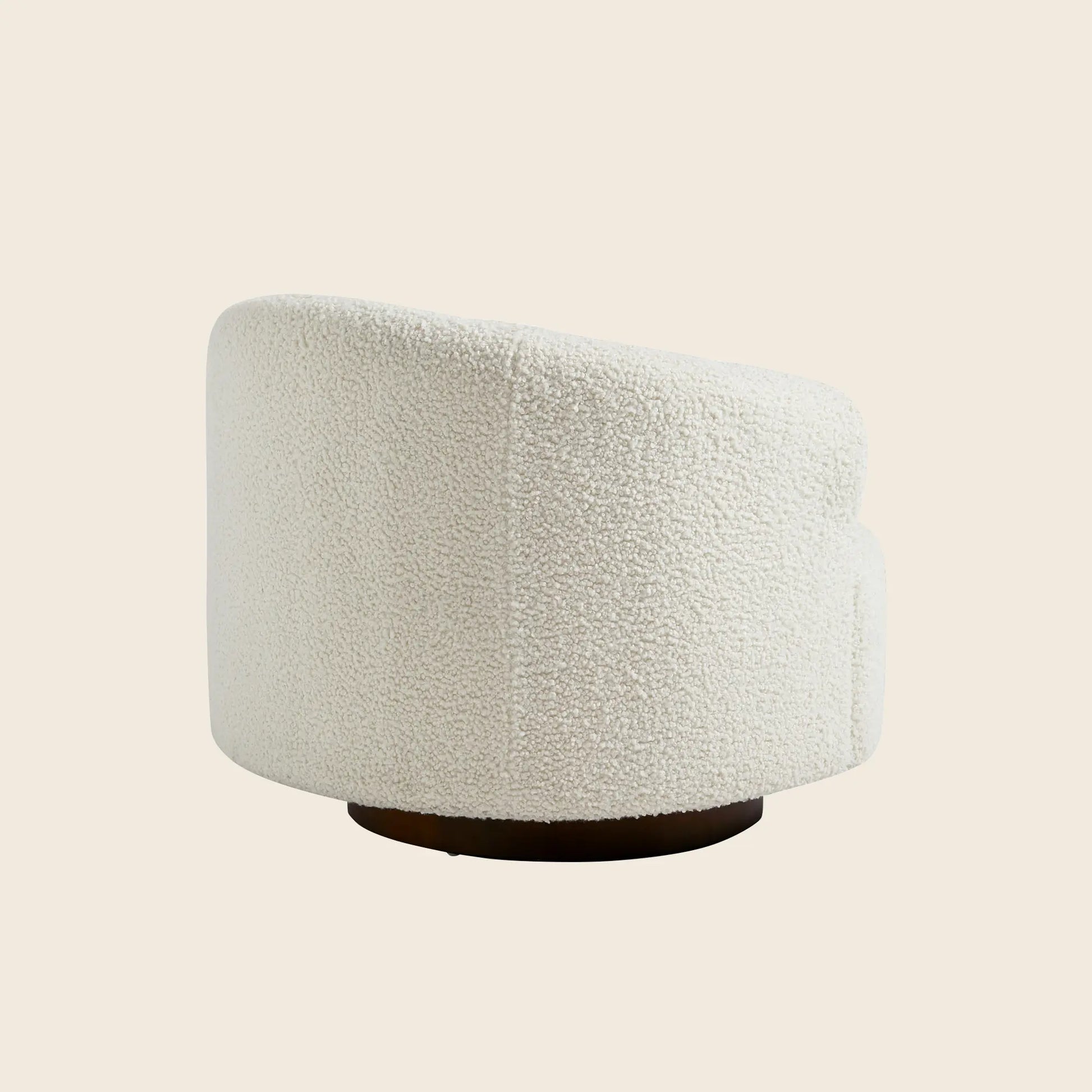 Boucle Round Swivel Chair – Obulem